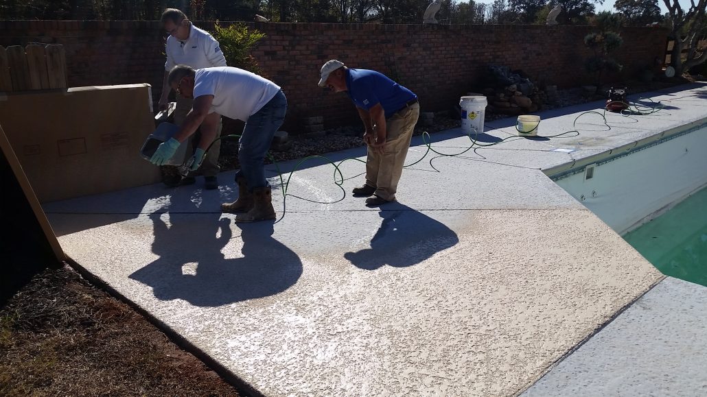 Pool Deck Renovation – Existing Textured Deck Coating Resurfacing ...